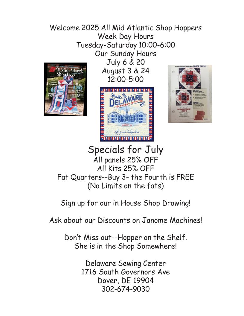 Mid Atlantic Shop Hop 2025